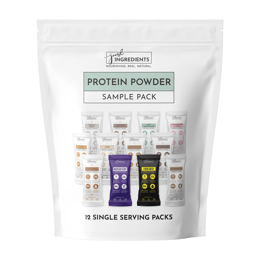 Just Ingredients Protein Powder Sample Pack — Vitality Nutrition