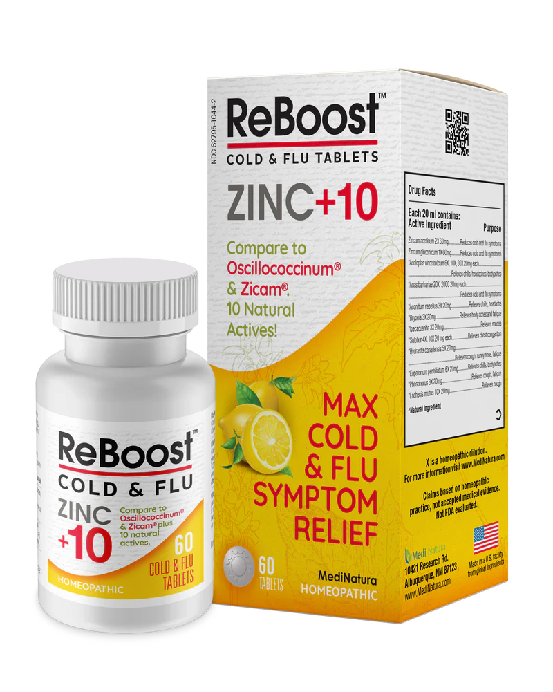 ReBoost Zinc +10 Cold & Flu Tablets — Vitality Nutrition