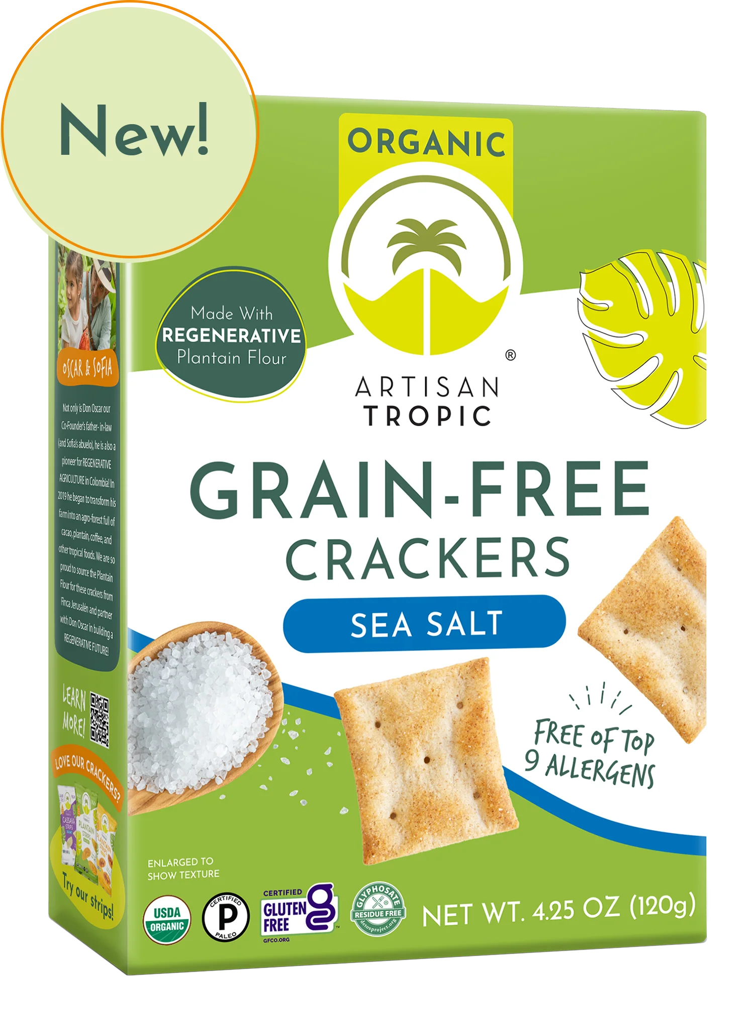 Artisan Tropic Grain-Free Crackers Sea Salt — Vitality Nutrition